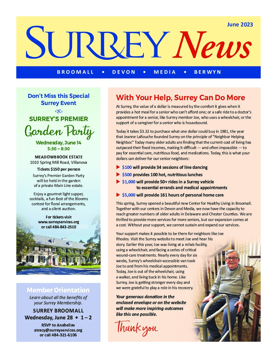 Newsletters - Surrey Services